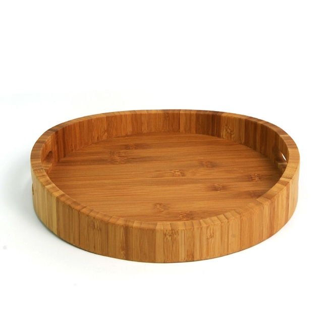 Bandeja Redonda de Bambu 30,5cm