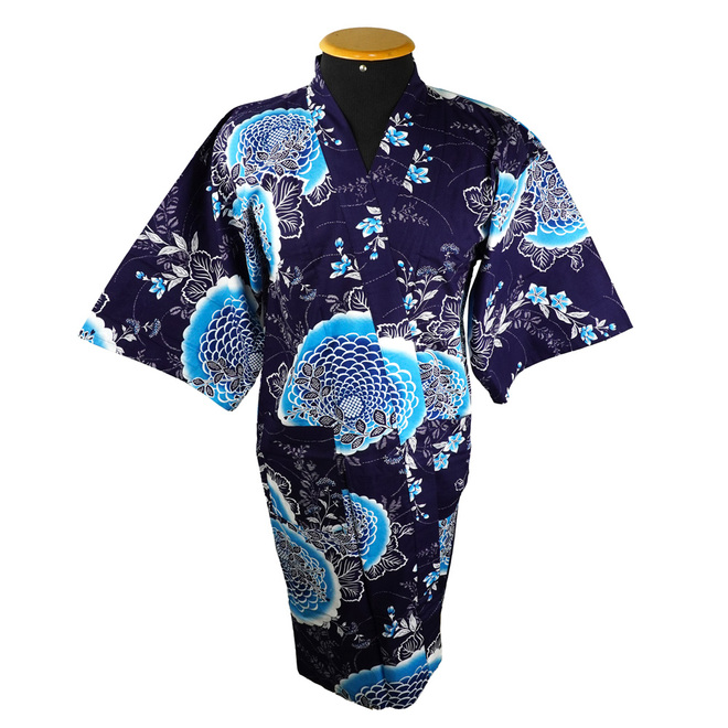 Happi de Algodão Japonês Blue Flower – 106,68cm x 60,5cm