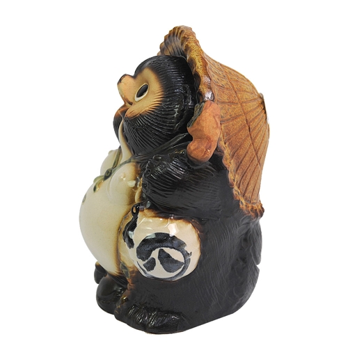 Boneco da Sorte de Cerâmica Japonesa Tanuki - 26cm